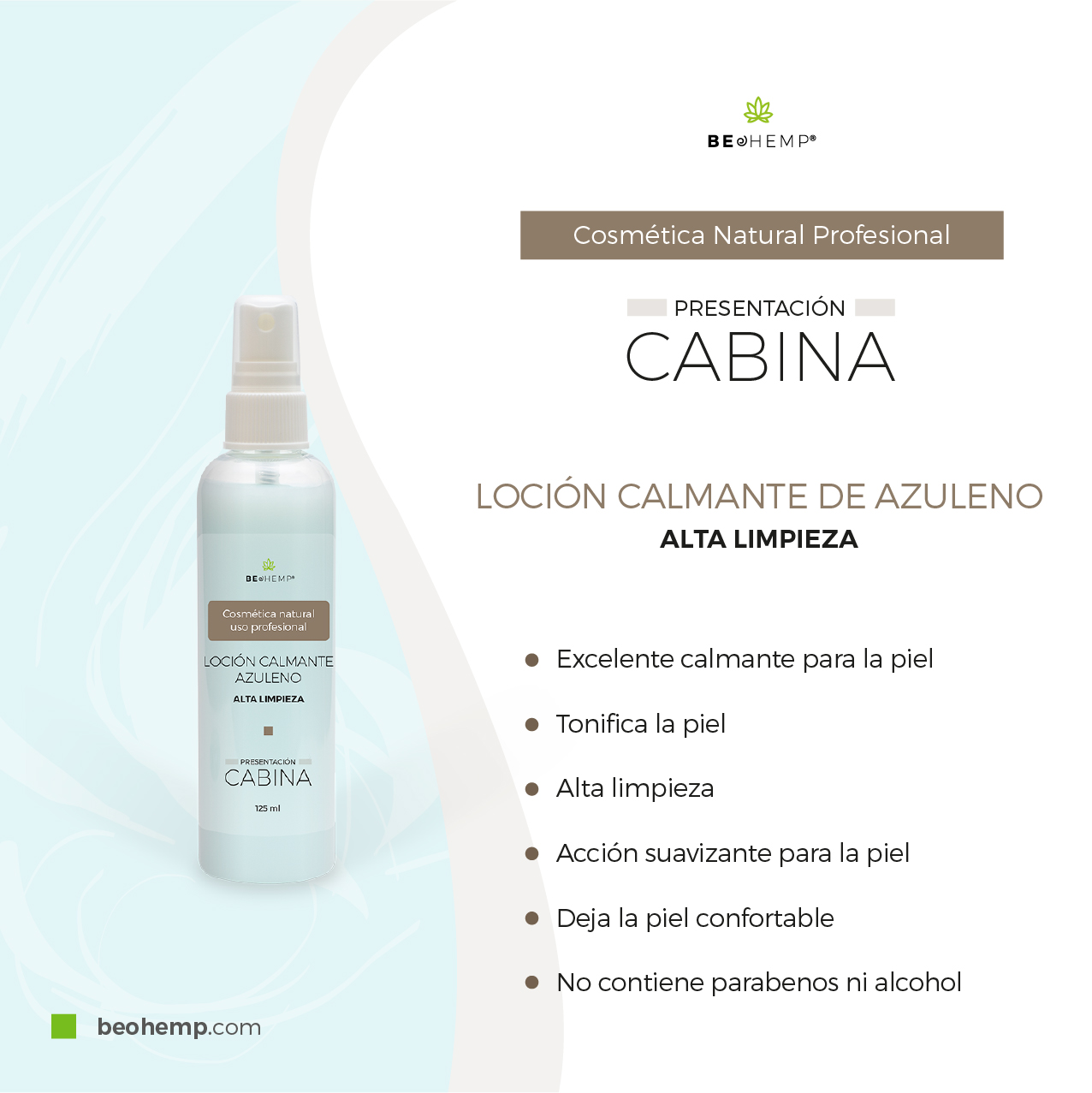 Loción azuleno calmante y desensibilizante ph6 125 ml – Beohemp